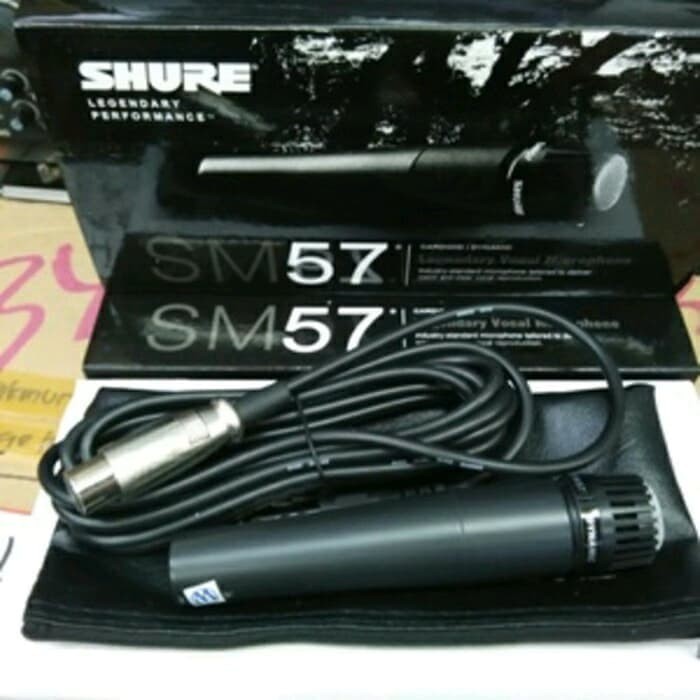 Jual Mic Kabel SM 57 / Professional Microphone Instrumen Cable SHURE ...
