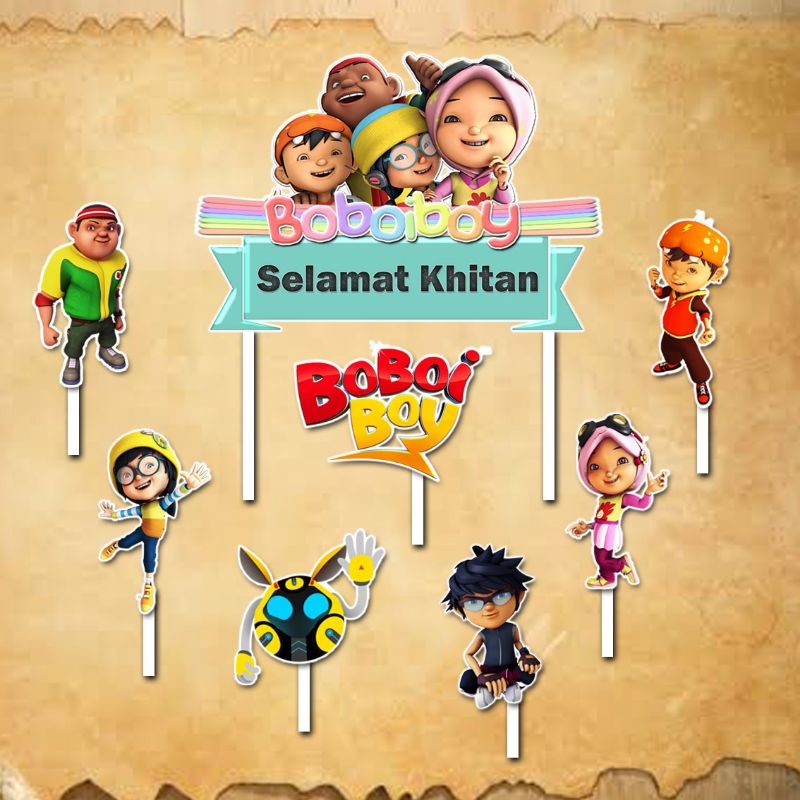 Jual Topper cake Boboi Boboiboy selamat khitan | Shopee Indonesia