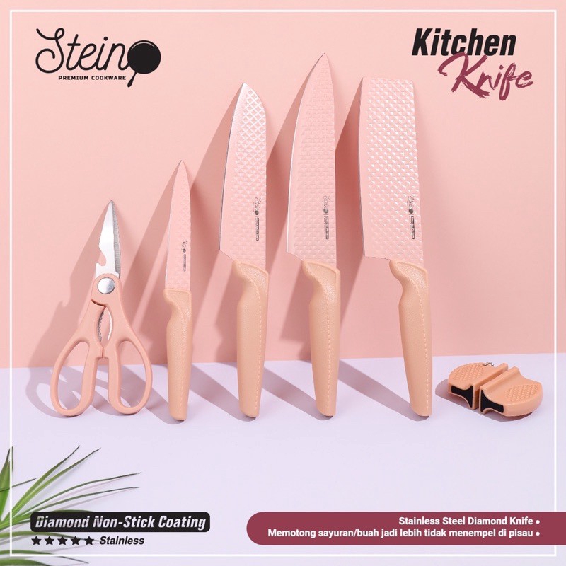 Jual Stein Cookware Diamond Knifes Stein / Pisau Set Memasak | Shopee ...