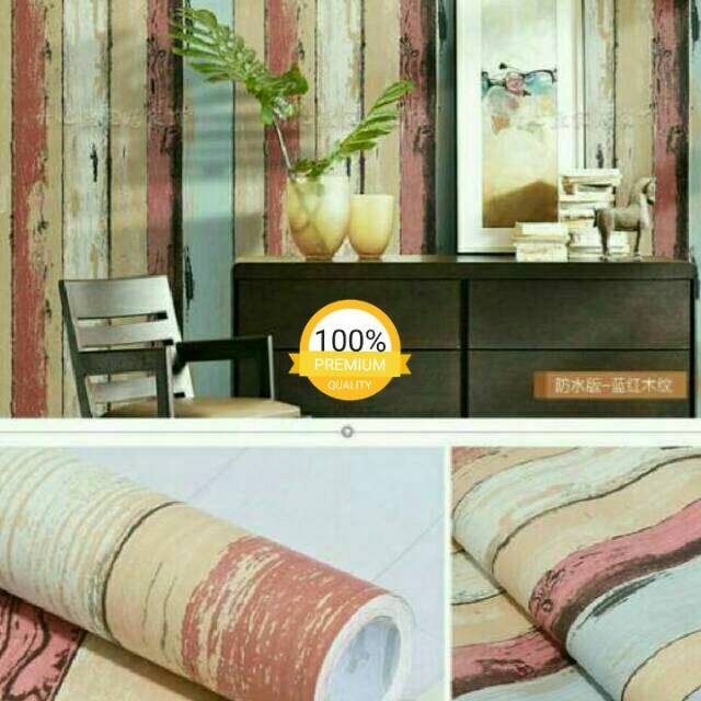 Jual Wallpaper dinding murah ruangan tamu kamar motif kayu vantage ...
