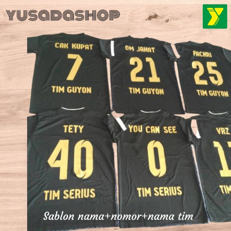 Jual CUSTOM SABLON NAMA NOMOR PUNGGUNG DAN NAMA TIM | Shopee Indonesia
