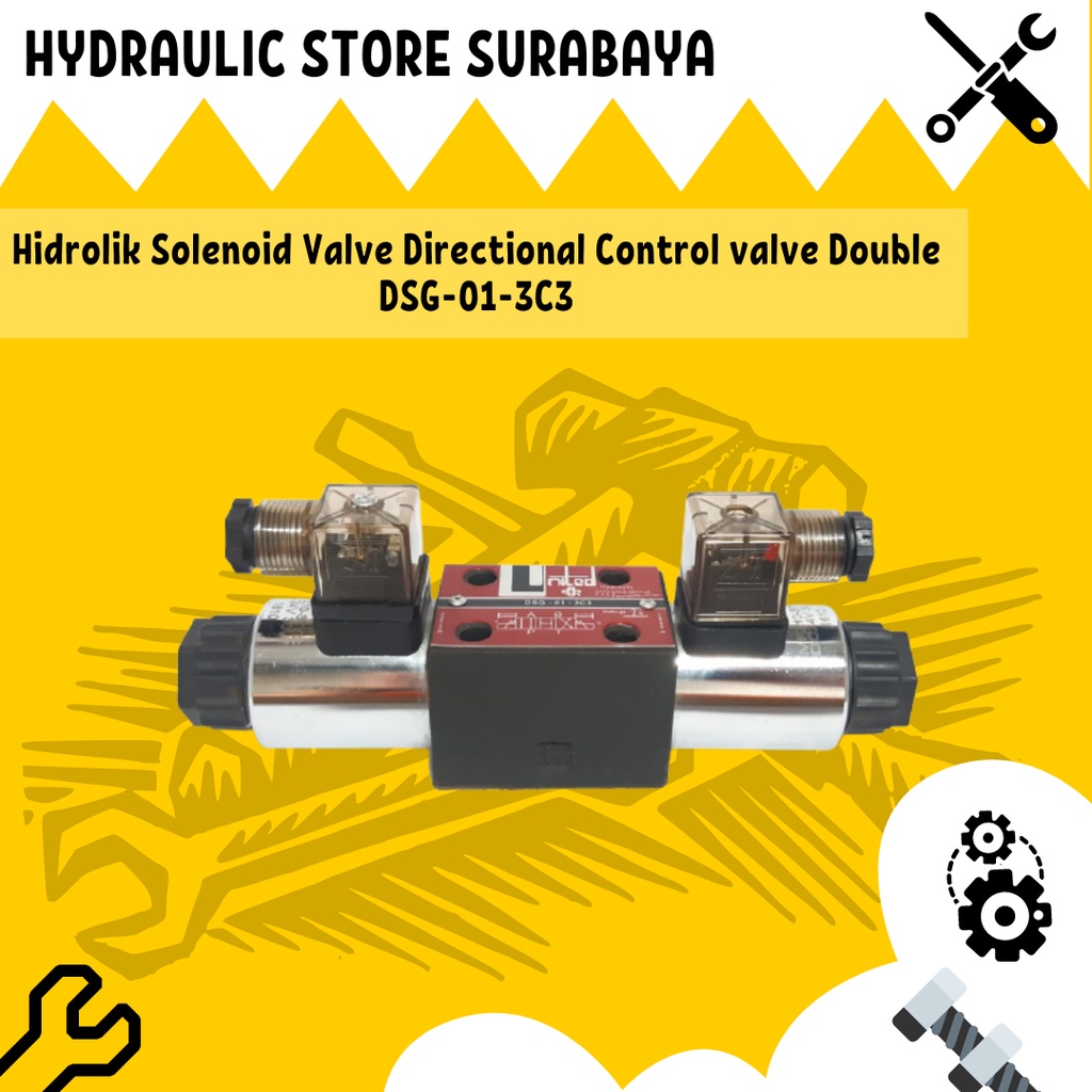 Jual HIDROLIK SOLENOID VALVE DIRECTIONAL CONTROL VALVE DOUBLE DSG-01 ...