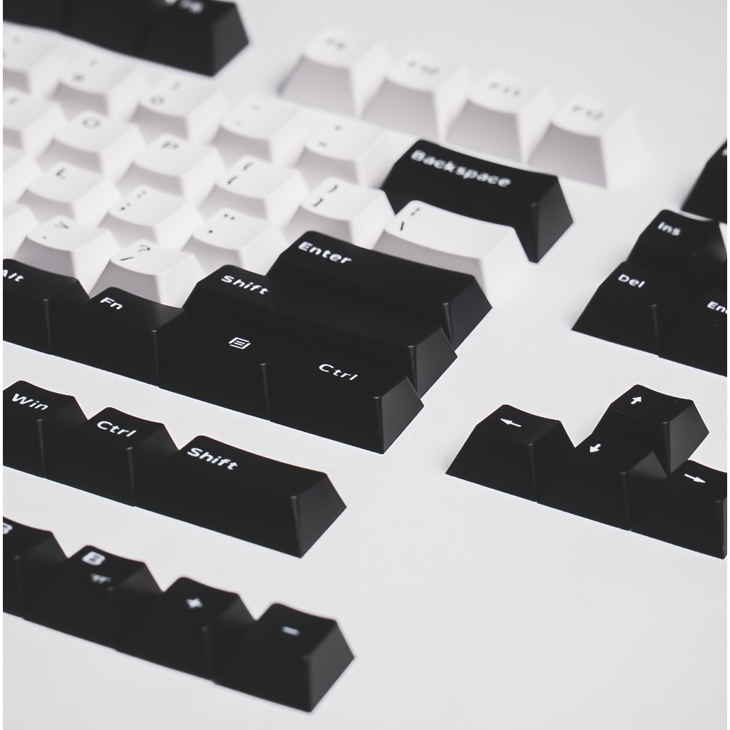 Jual Noir Black And White Keycaps (153 Key Set) | Shopee Indonesia