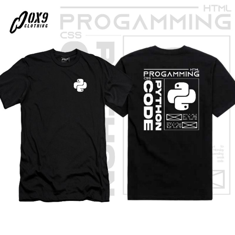 Jual Kaos Programmer Series Python Code | Shopee Indonesia