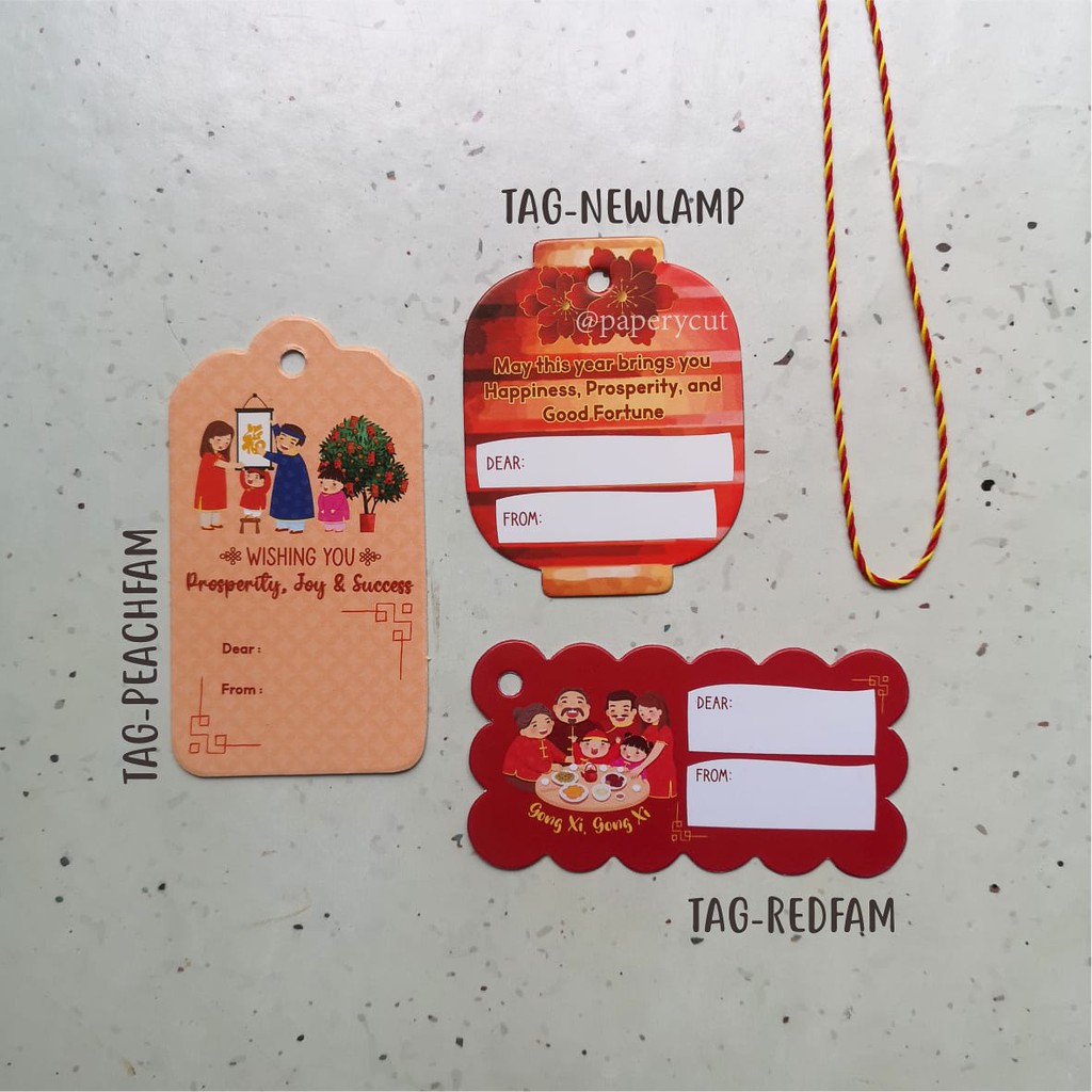 Jual Kartu Tag dan Tali Imlek (isi 10pcs) | Shopee Indonesia