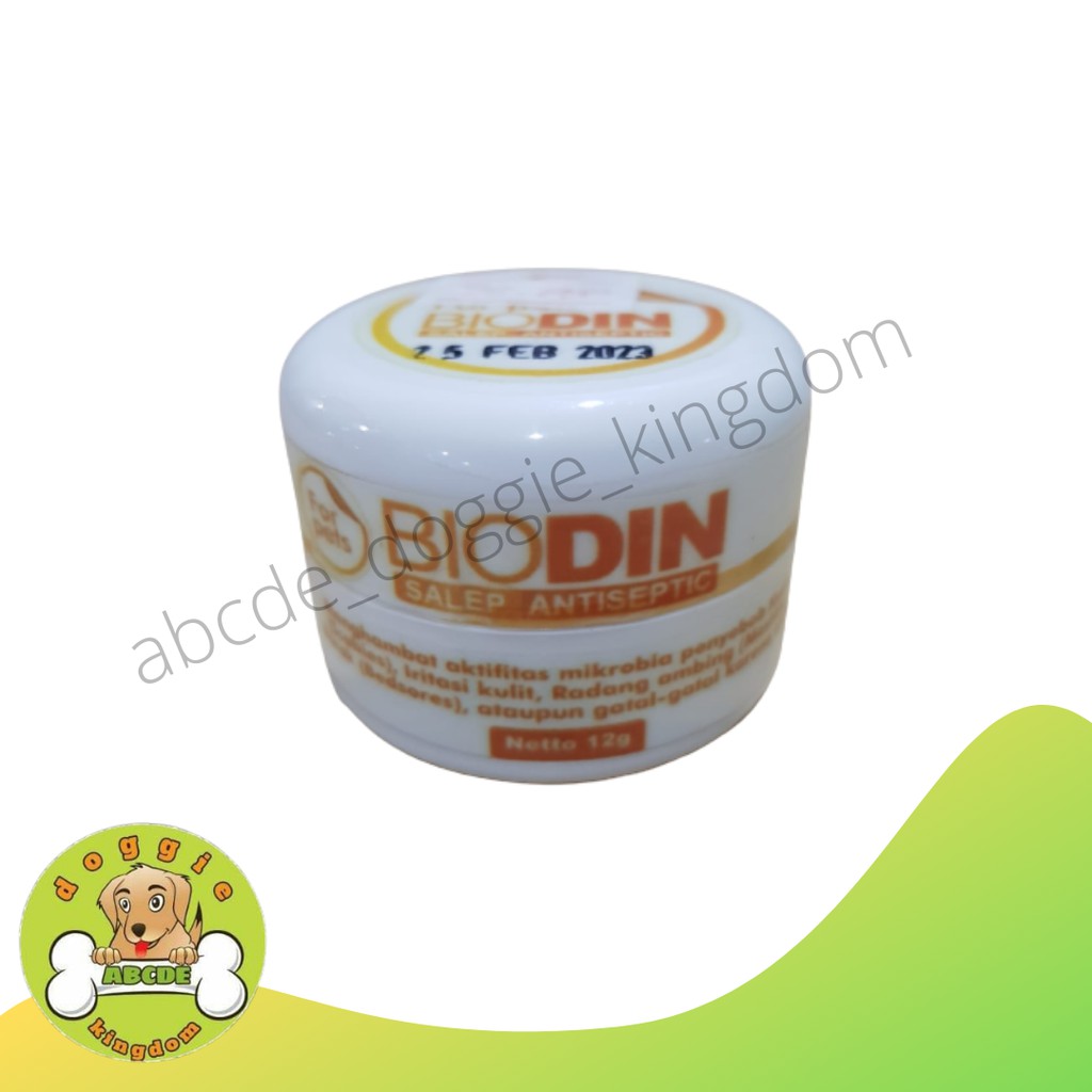 Jual BIODIN SALEP DAN CREAM ANTISEPTIC 12 GRAM Obat Sakit Kulit Anjing ...