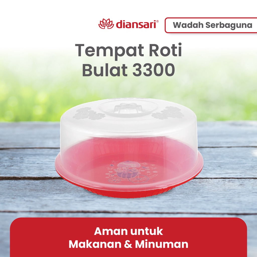 Jual DIANSARI - Tempat Roti Bulat 3300 - Circle Cake Breadbox | Shopee Indonesia