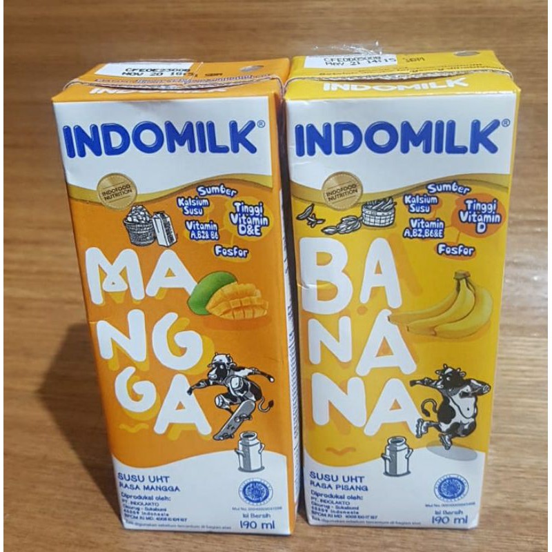 Jual susu indomilk rasa pisang dan mangga 190 ml susu pisang susu mangga | Shopee Indonesia