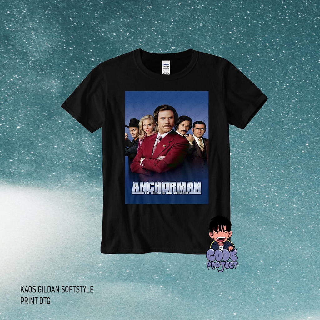 Jual ANCHORMAN - THE LEGEND OF RON BURGUNDY - movie t-shirt anchorman ...