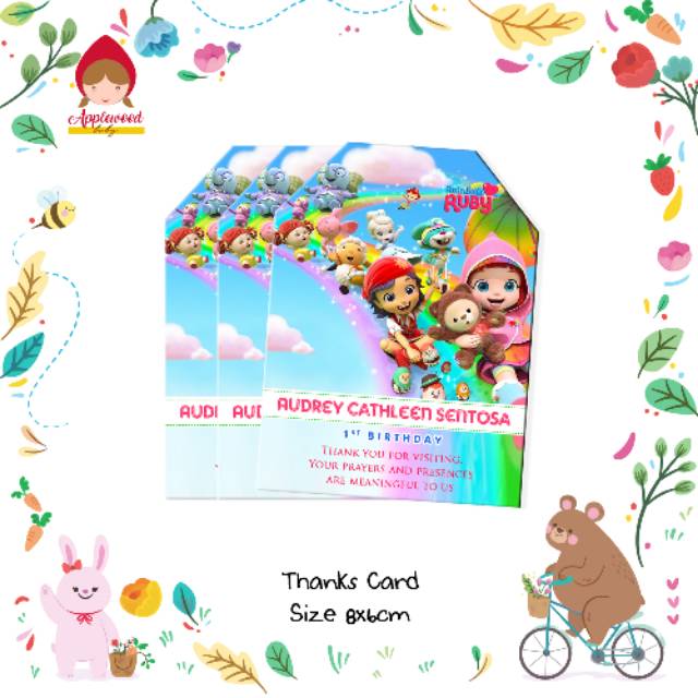 Jual Thanks Card / Kartu Souvenir / Souvenir Tag / Kartu Ucapan Terima ...