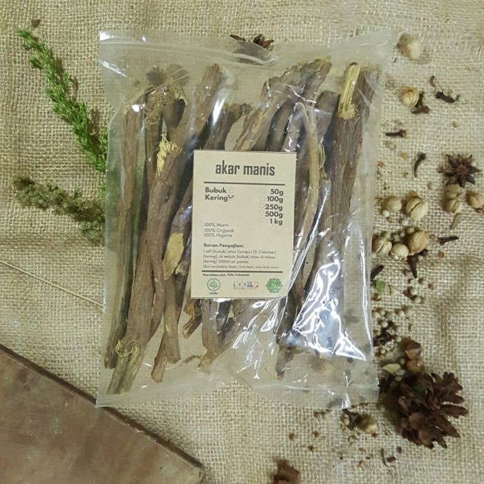 Jual AKAR MANIS KERING 50gr - KAYU LEGI - Liquorice Licorice - MURNI ...