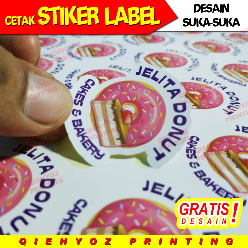 Jual STIKER LABEL PRODUK KEMASAN A3+ CUTTING (Kotak , Bulat, Custom ...