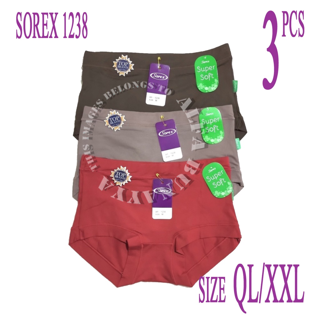 Jual 3 Pcs Celana Dalam Wanita Sorex 1239 Super Soft Underwear CD | Shopee Indonesia