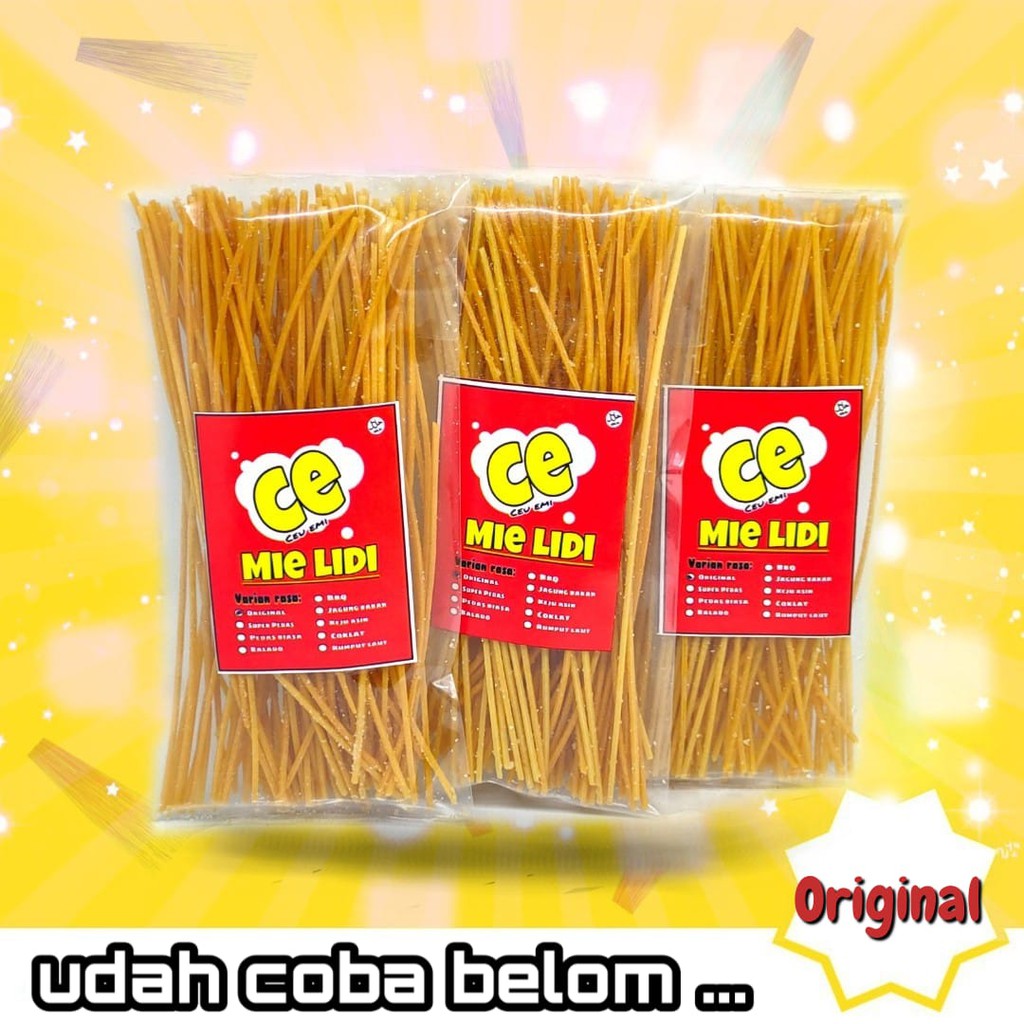 Jual Mie lidi ce rasa original asin gurih cemilan lidi lidian milidi ...