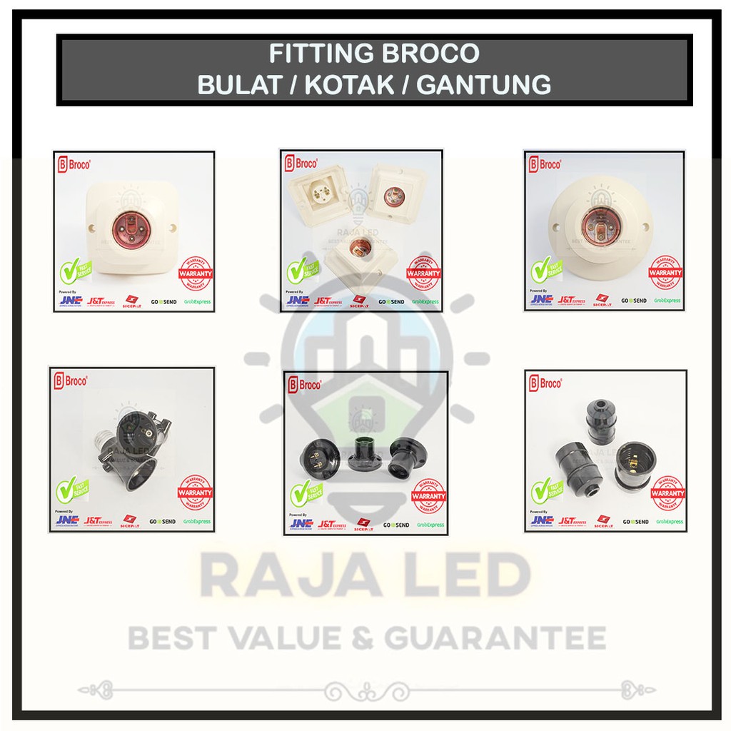 Jual FITTING LAMPU PLAFON BROCO BULAT KOTAK GANTUNG KOMBINASI 226 210L ...