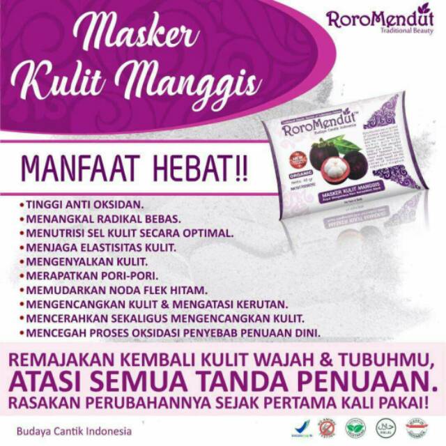 Jual Masker Kulit Manggis (penghilang flek hitam/penuaan dini/keriput ...