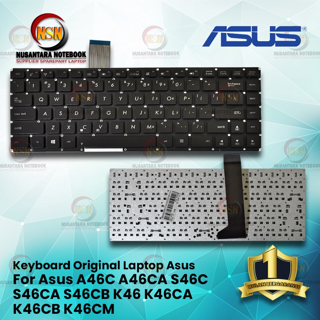 Jual Keyboard Laptop Asus A46C A46CA S46C S46CA S46CB K46 K46CA K46CB ...