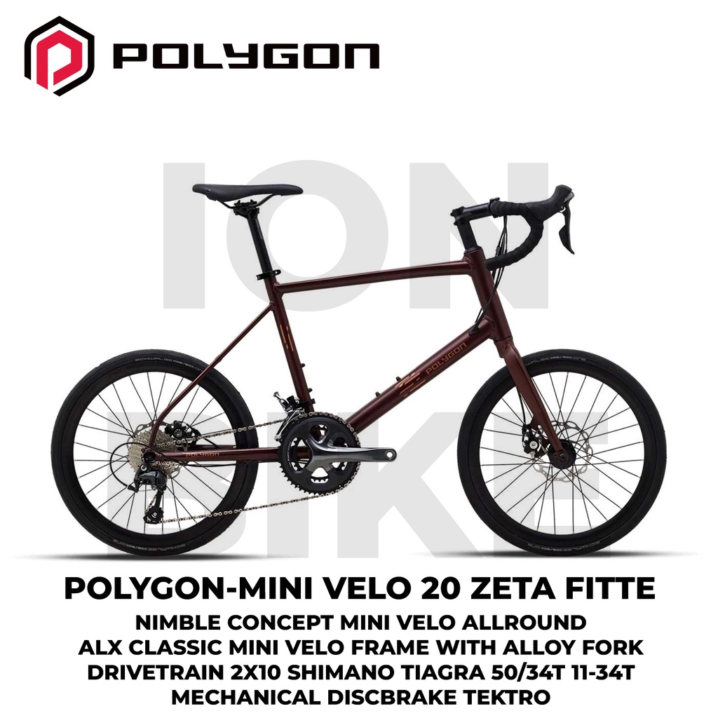 Jual Sepeda Mini Velo 20 Polygon Zeta Fitte Dropbar RoadBike Terbaru ...