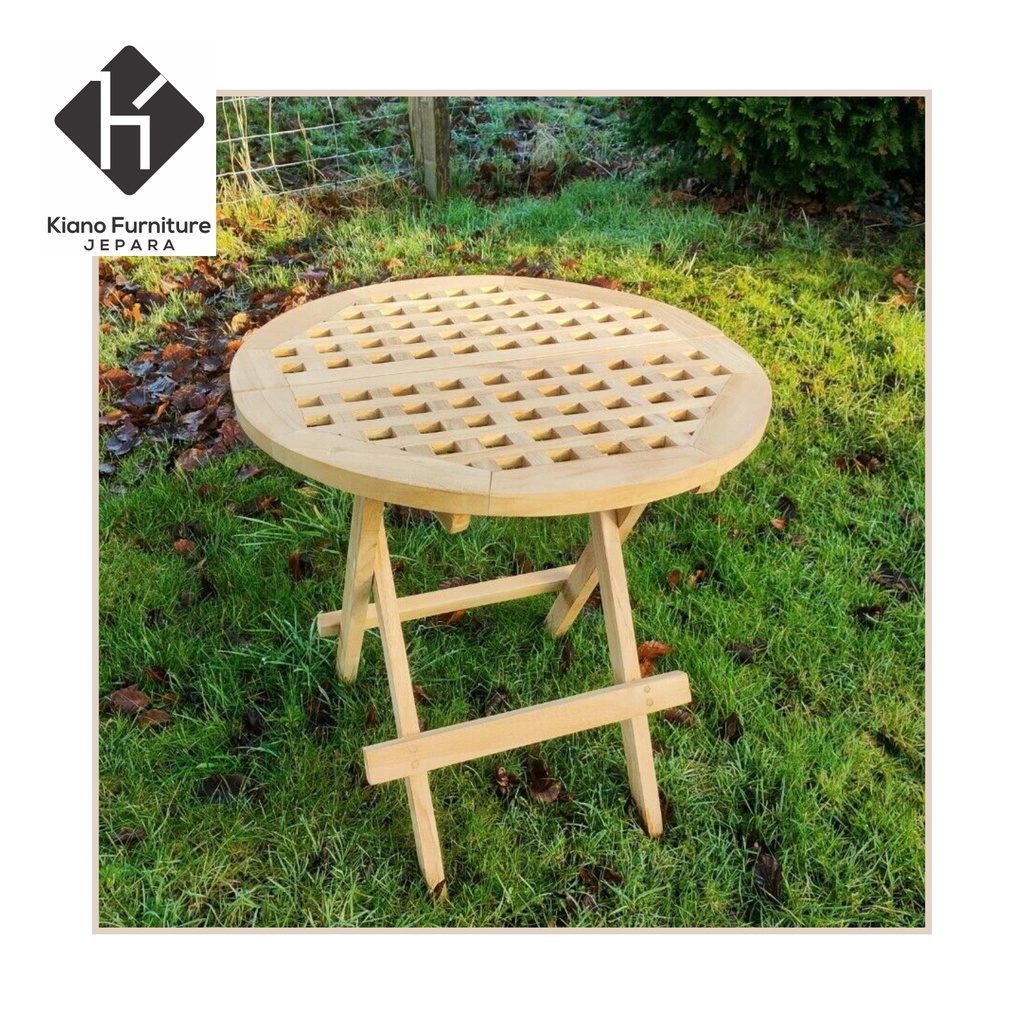 Jual MEJA PORTABLE KAYU BULAT / MEJA PIKNIK KAYU / MEJA LIPAT INDOOR ...