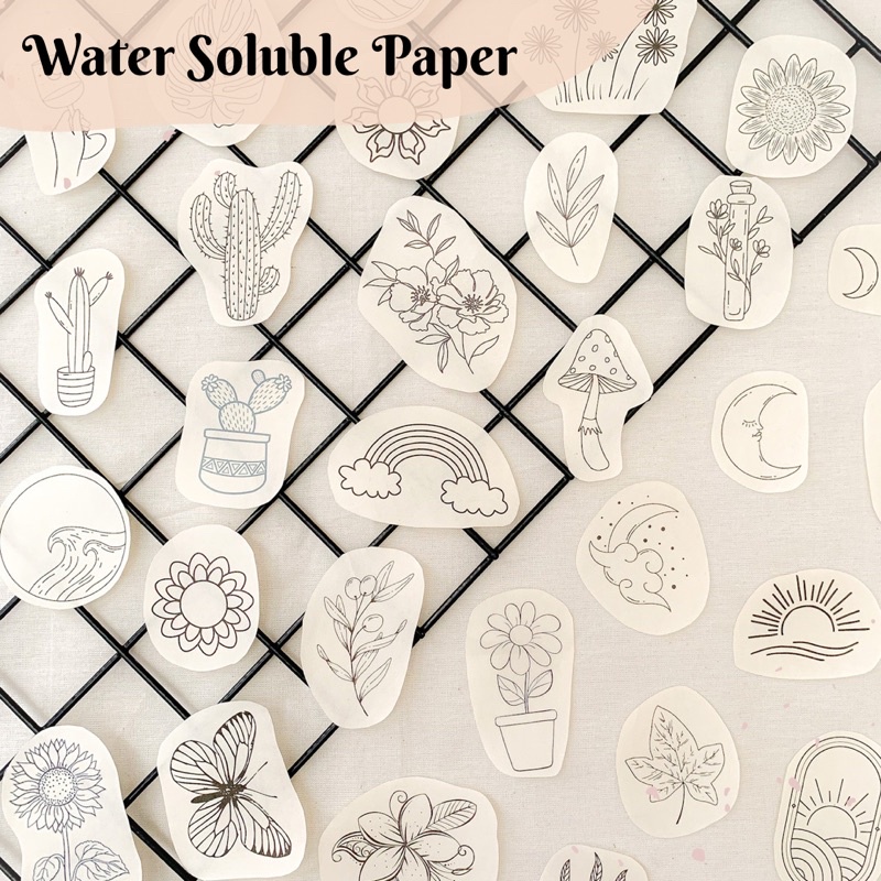 Jual Water Soluble Paper - Sticker Embroidery Kertas pola menyulam ...