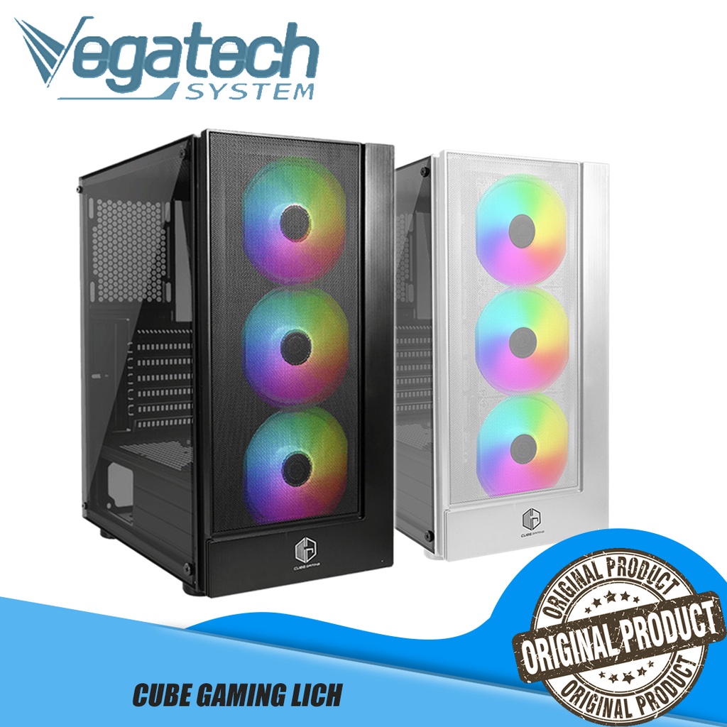 Jual Cube Gaming Lich - ATX CASE - Free 3 fan | Shopee Indonesia