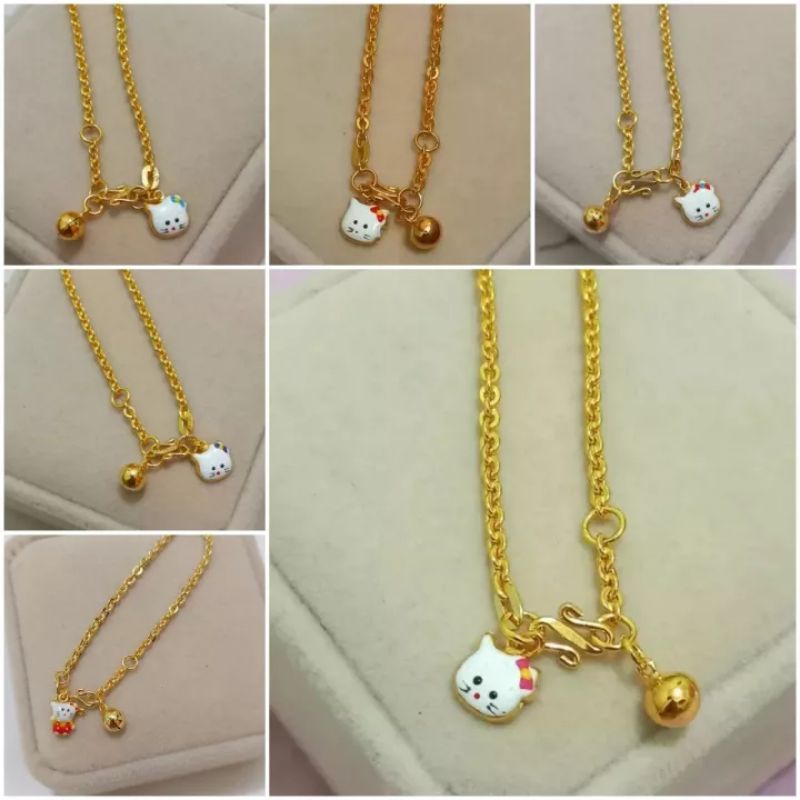 Jual Gelang Tangan Anak Bandul Hello Kitty 2 gram emas muda | Shopee ...