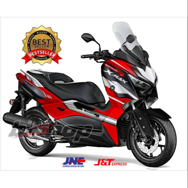 Jual Decal full body yamaha Xmax varian warna merah hitam putih446 ...