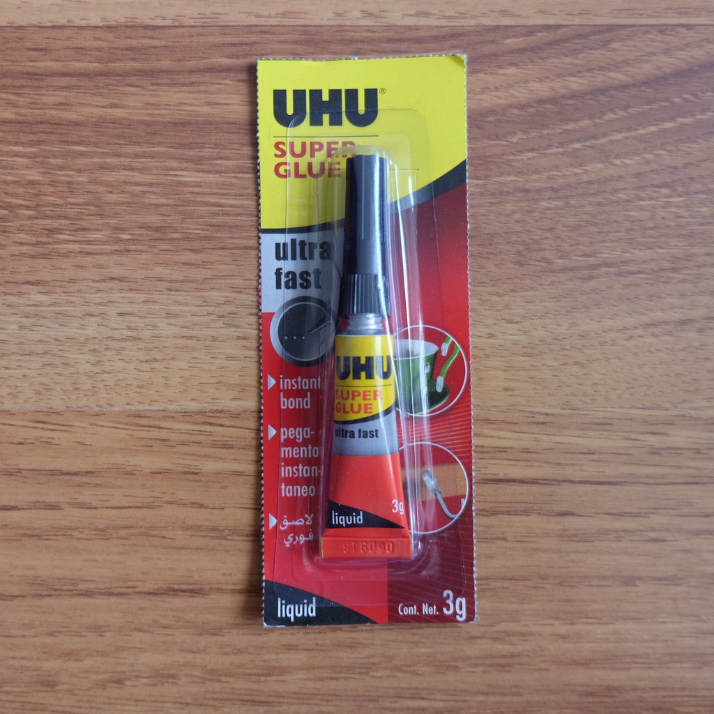 Jual Lem UHU Super Glue Ultra Fast Liquid (Cair) 3 g | Shopee Indonesia