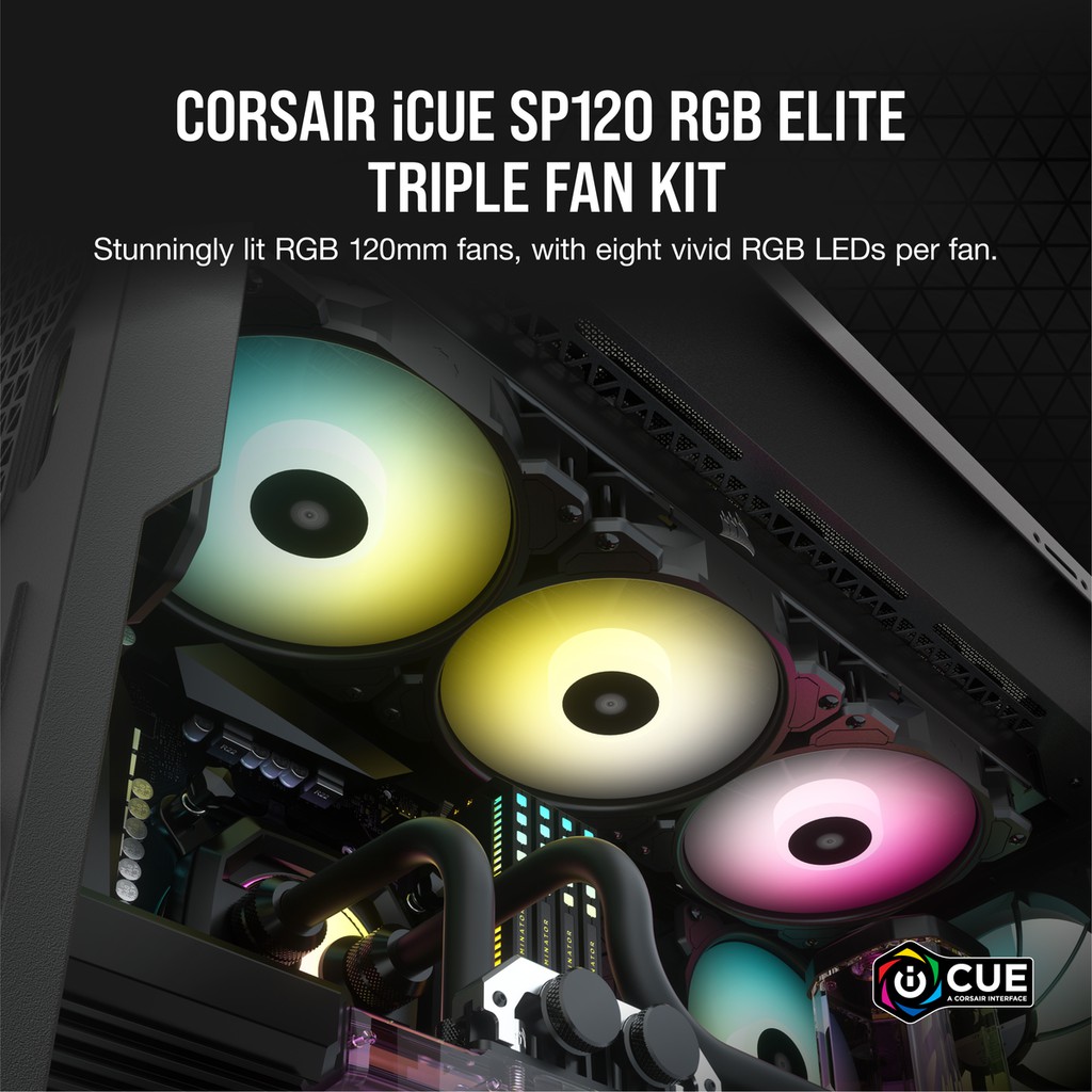Jual CORSAIR ICUE SP120 RGB ELITE PERFORMANCE PWM TRIPLE PACK 120MM FAN ...