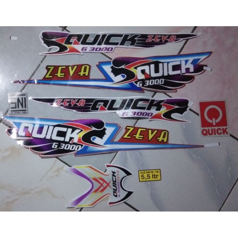 Jual stiker Quick g3000 zeva | Shopee Indonesia