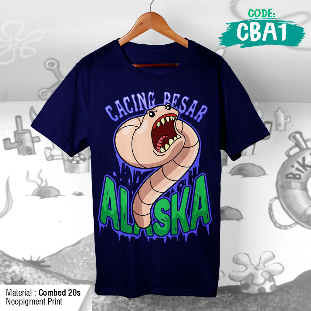Jual Kaos CACING BESAR ALASKA From Spongebob Epic & Memorable Scene ...