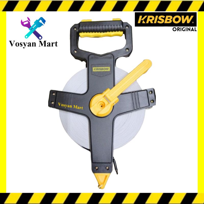 Jual Krisbow Meteran Gulung 100 meter, 50 Meter, 30 meter Fiberglass ...