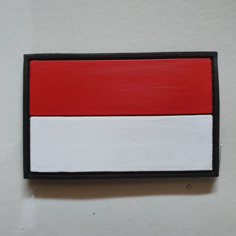Jual patch rubber logo bendera merah putih indonesia - tempelan emblem ...