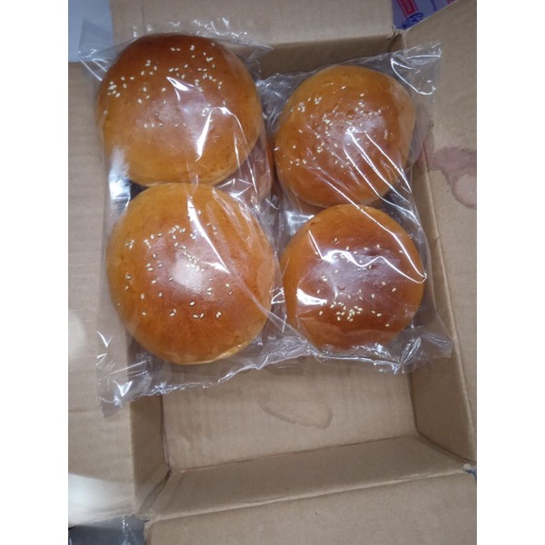 Jual Roti burger jumbo isi 10 pcs(ori/black)pesan pagi di kirim sore ...