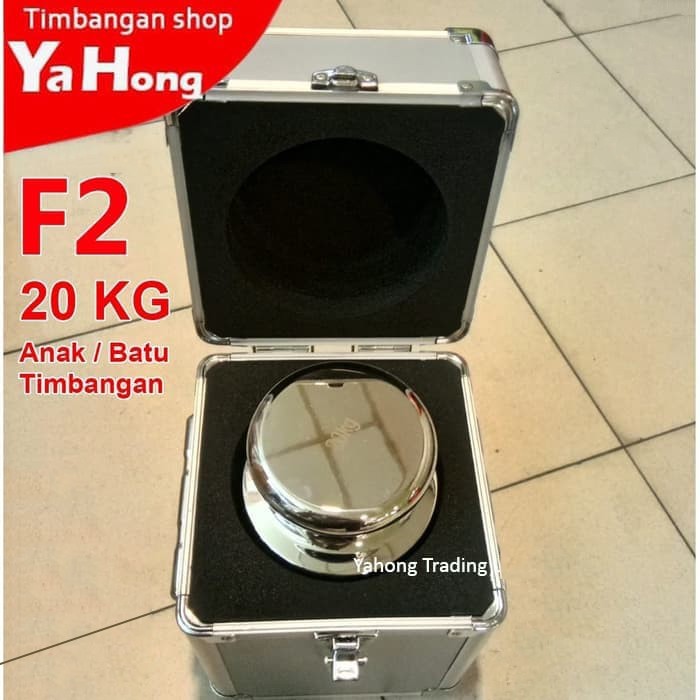 Jual Batu Timbangan Anak Timbangan Kalibrasi Bandul F2 20kg + Box ...