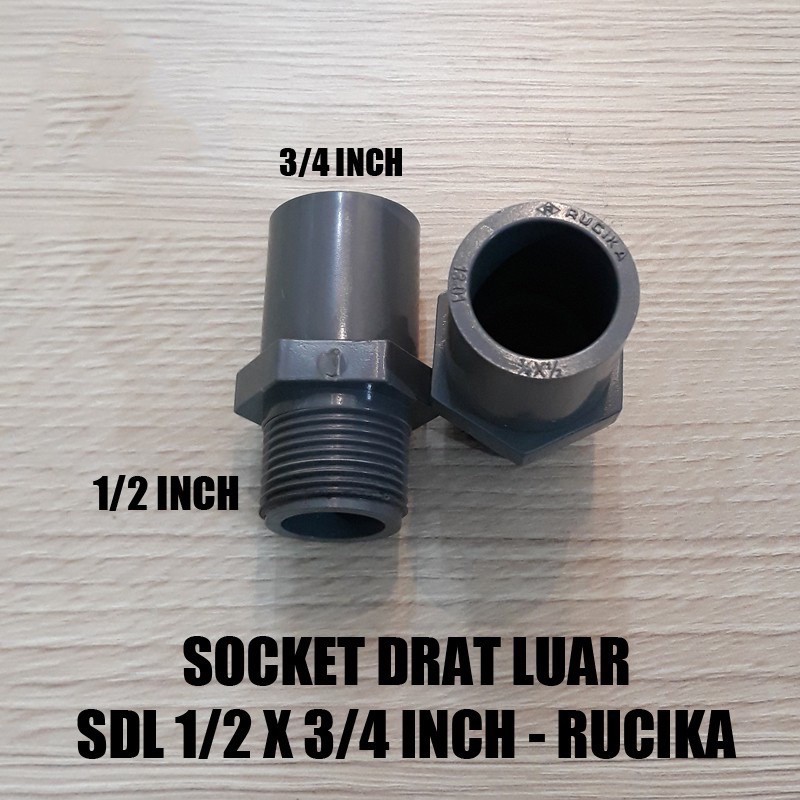Jual GROSIR - FITTING - SOCKET DRAT LUAR - SDL - 1/2 X 3/4 INCH - AW ...