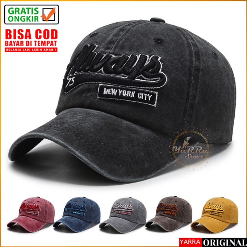 Jual TOPI PRIA DISTRO ALWAYS JEANS BASEBALL CAP IMPORT PRIA WANITA HIGH ...