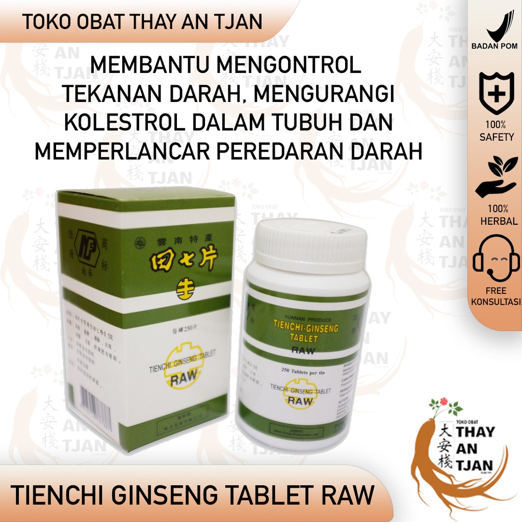 Jual TIENCHI GINSENG RAW TABLET | OBAT KOLESTROL | OBAT DARAH TINGGI ...
