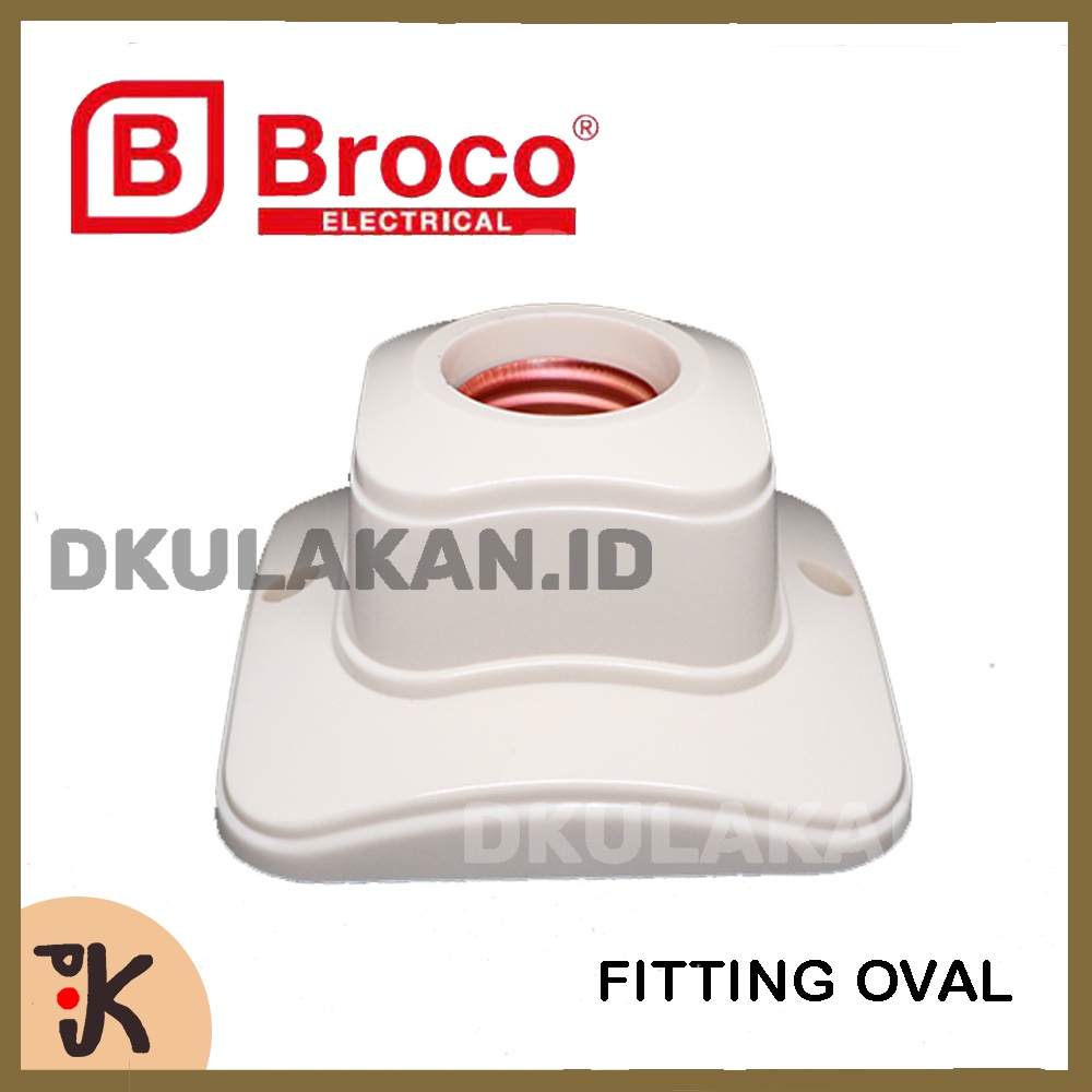 Jual BROCO FITTING PLAFON LAMPU OVAL TIPE 1211 WARNA CREAM | Shopee ...