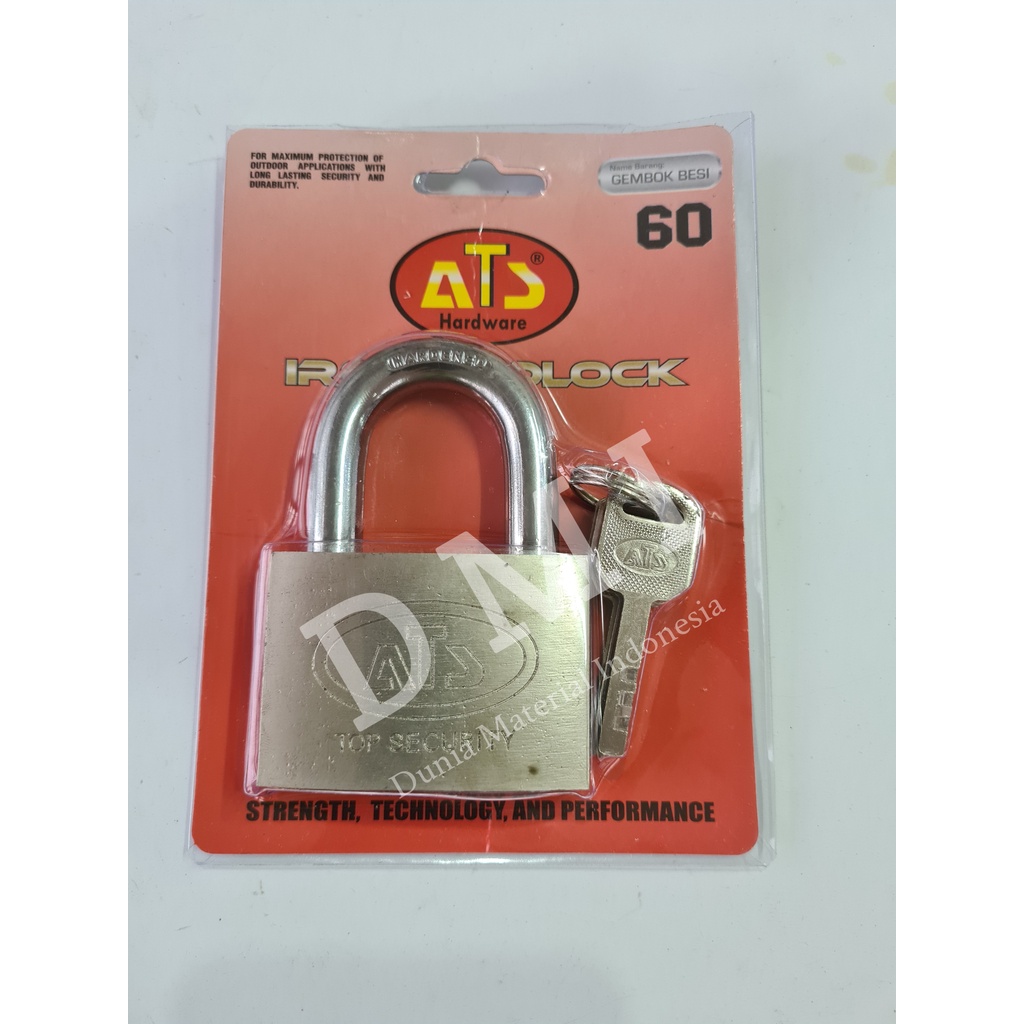 Jual Gembok Nekel ATS 60mm Leher Pendek | Gembok Pager | Kunci Pintu ...