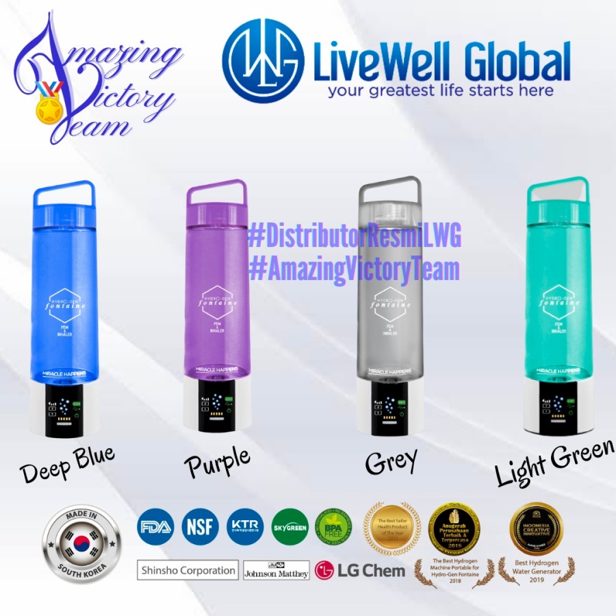 Jual Botol Hydrogen Fontaine Pem Inhaler Botol Mesin Air Hidrogen ...