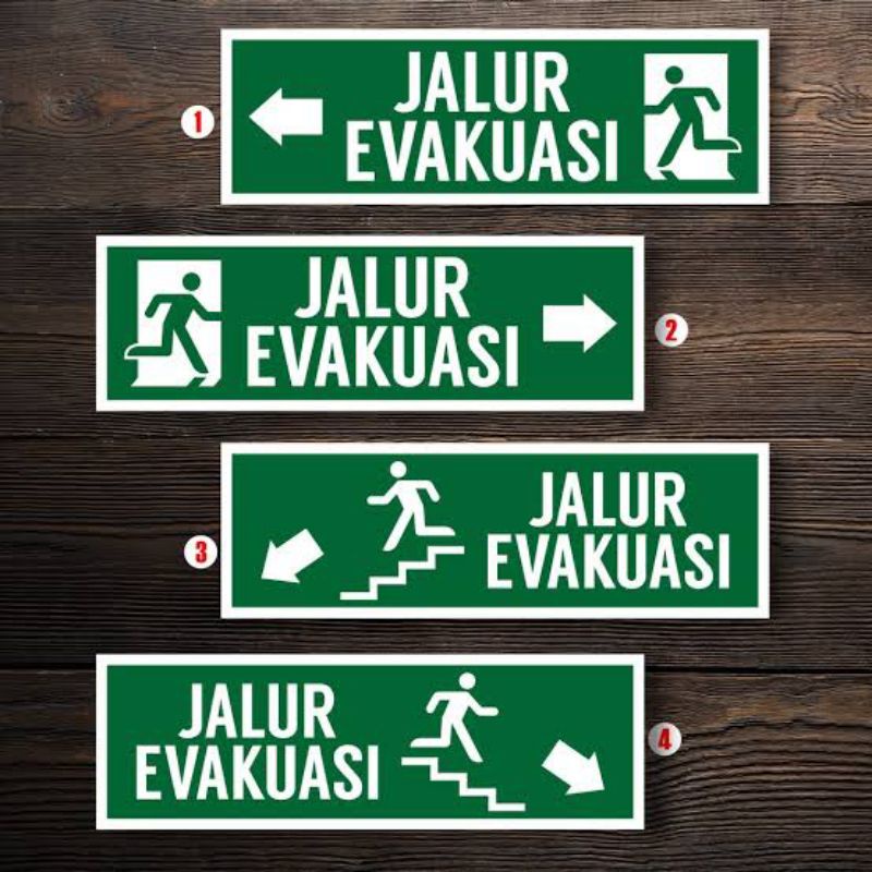 Jual Stiker Jalur EVAKUASI stiker tulisan jalur evakuasi stiker sign ...