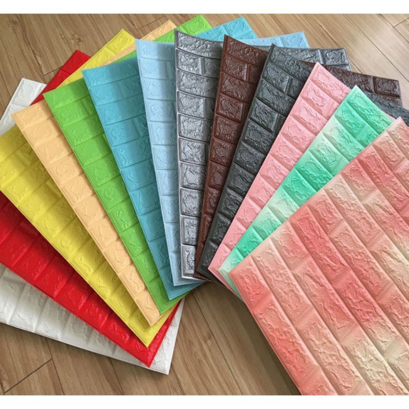 Jual Wallpaper Dinding Foam 3D Kecil Motif Batu Bata / walpaper dinding ...