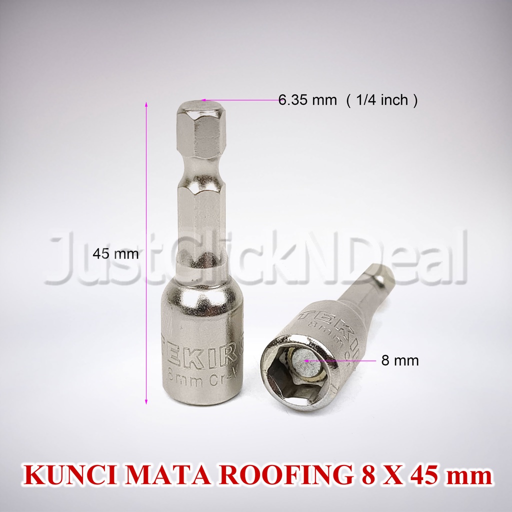 Jual Tekiro Kunci Mata Roofing Baut Baja Ringan Magnetic Hex Nut | Shopee Indonesia