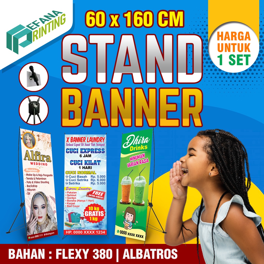 Jual Cetak Stand Banner model Berdiri (Proses Hanya 1 Hari) | Shopee ...