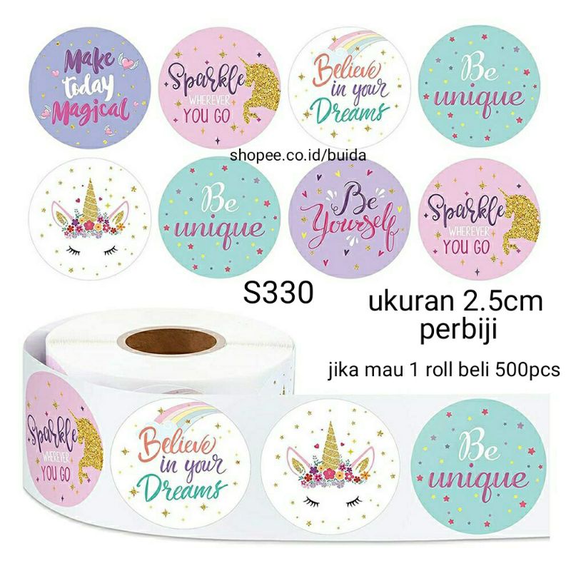 Jual 1 roll 500pcs stiker sticker label kata motivasi motifasi ...