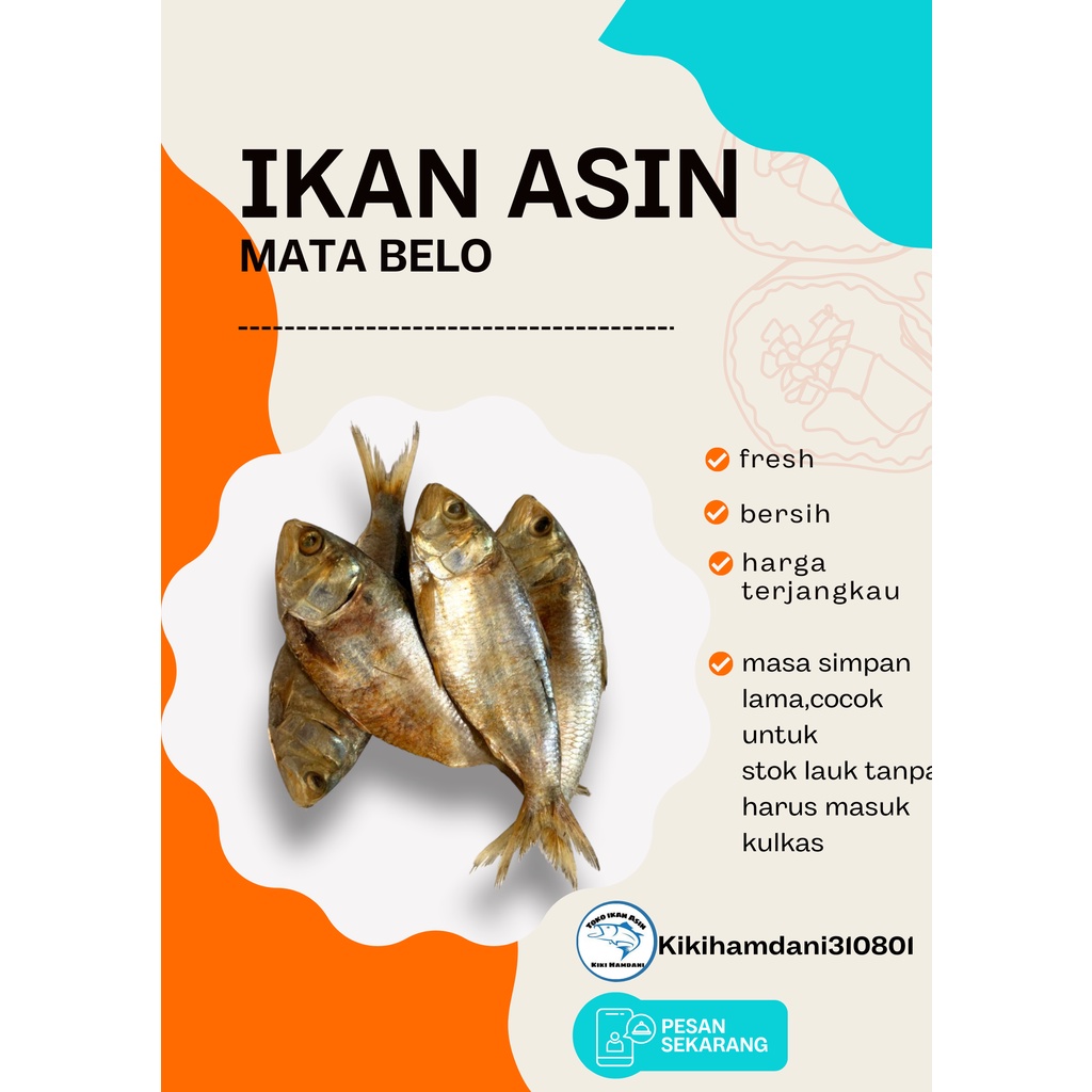 Jual Ikan Asin Mata Belo Ukuran Besar 1Kg Termurah Dan Berkualitas ...