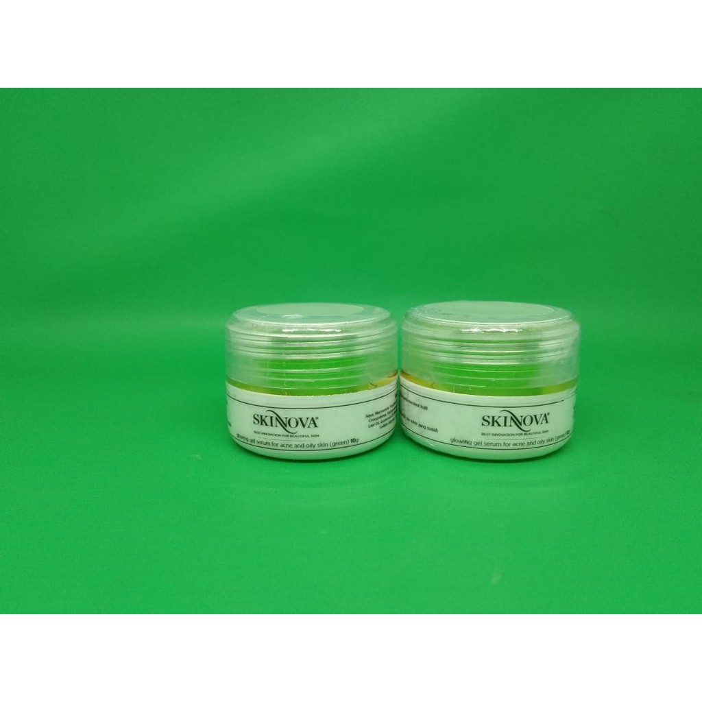 Jual SKINNOVA GLOWING GEL SERUM ACNE AND OILY SKIN (GREEN POT) | Shopee ...
