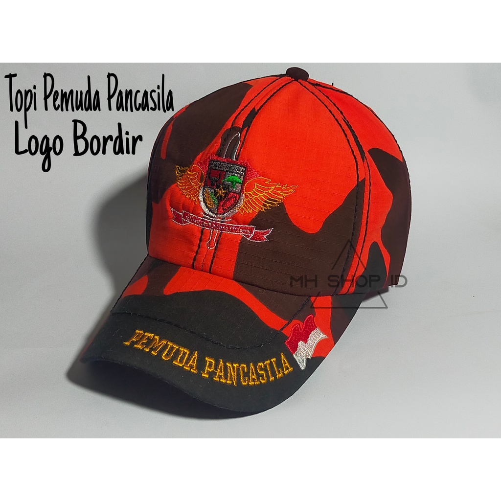 Jual Topi Pemuda Pancasila logo bordir / topi pp / komando inti / topi ...