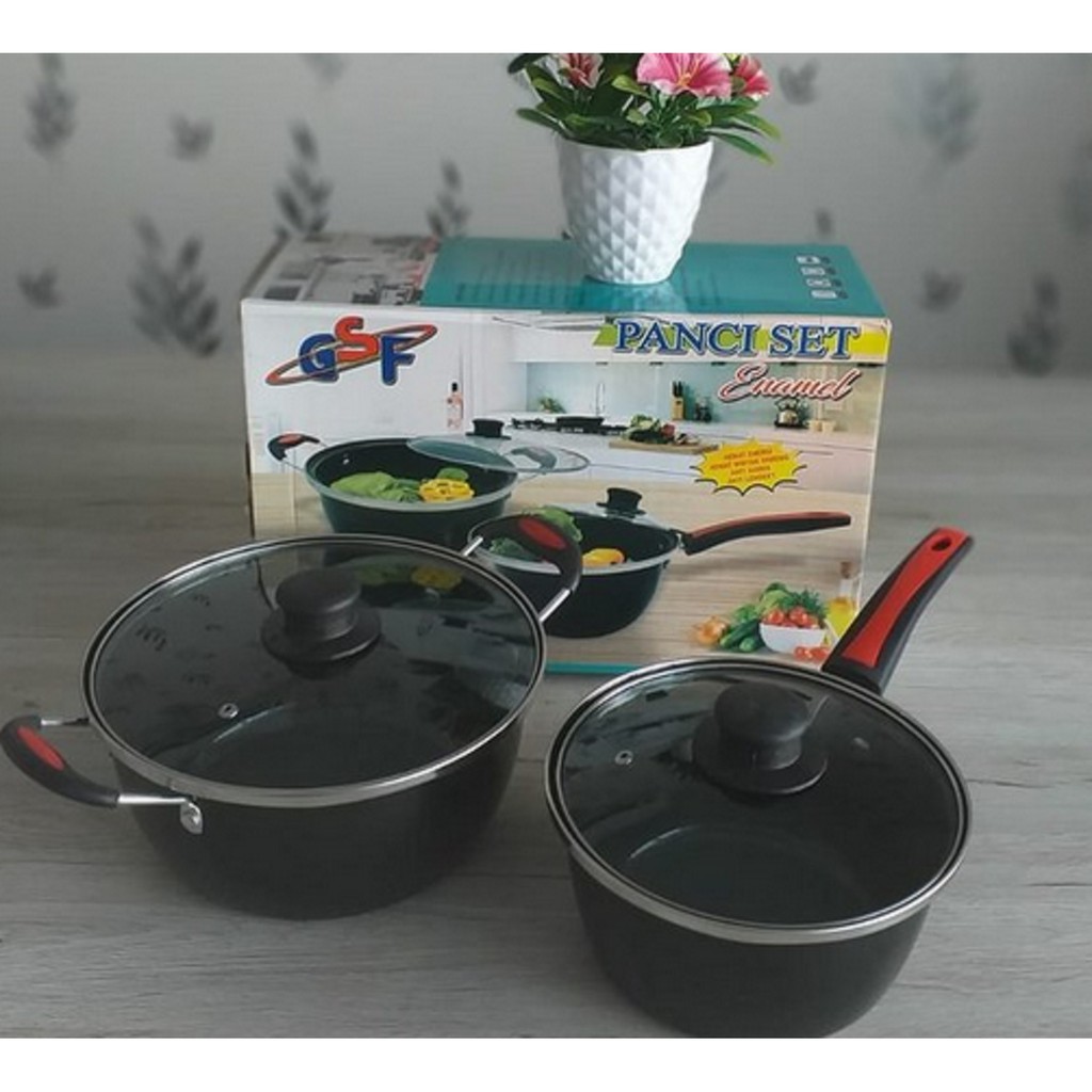 Jual PANCI SET ENAMEL GSF 4 PIECE G-2024 | Shopee Indonesia